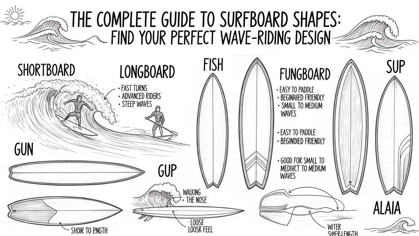 Surfboard Shapes Guide: Complete Breakdown for Every Skill Level